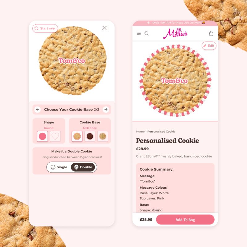 Millie's Cookies Redesign by London Adobe Commerce Agency